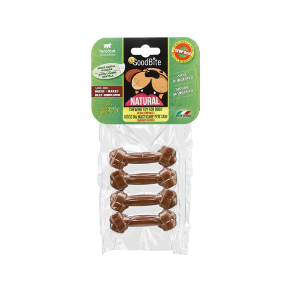 Hueso Masticable Para Perro Sabor Carne Mini 4 X 15 Gr - Natural Life