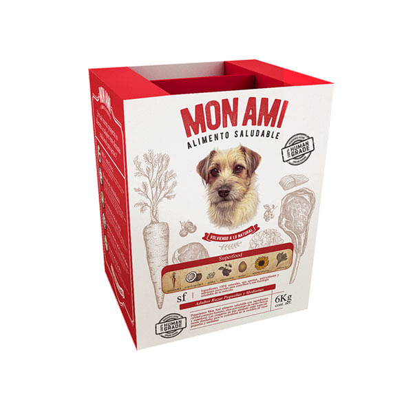 Mon Ami Alimento Human Grade c/Superfood Razas Peq. y Med. X 6 Kg