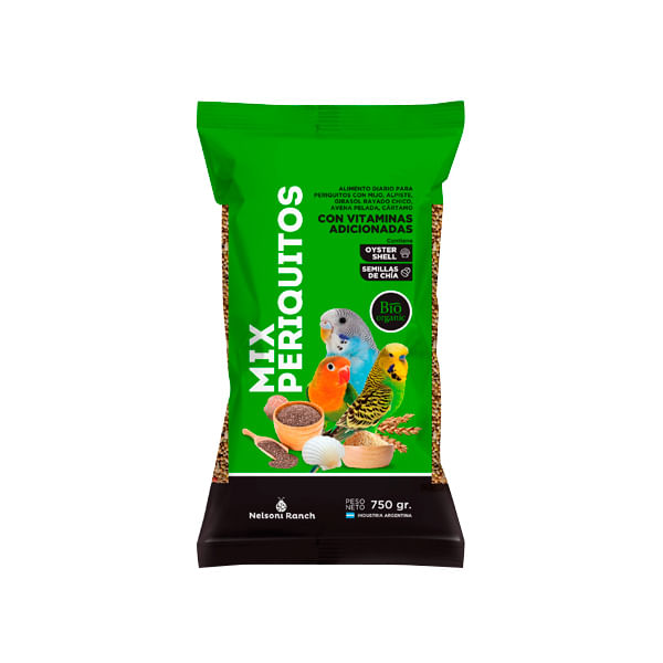 Mix Para Periquitos Nelsoni Ranch X 750 Gr - Natural Life