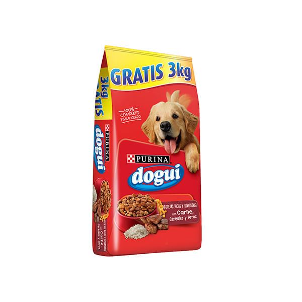 Dogui Perro Adulto Carne, Pollo, Cereales y Vegetales x 21+3 Kg