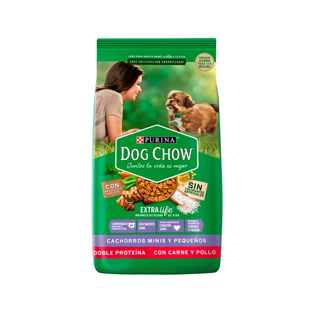 DOG CHOW CACHORRO MINI/PEQUEÑO DOBLE PROTEINA X 3 KG
