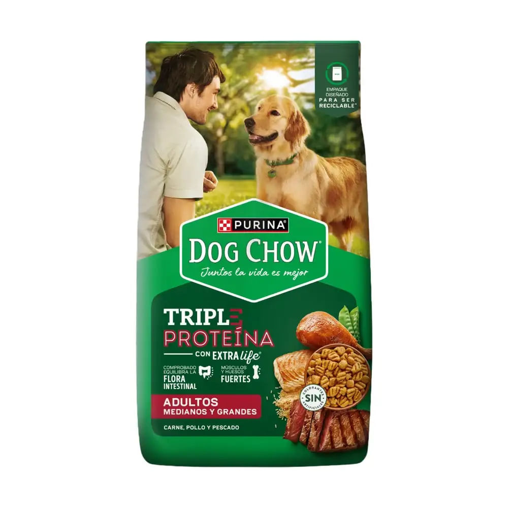 Dog Chow Adulto Mediano Grande Triple Proteína x 1.5 Kg - Natural Life