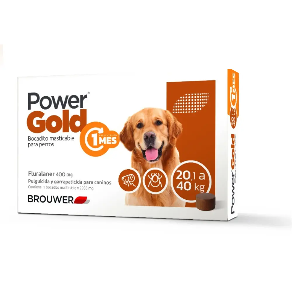 Comprimido Power Gold 30 días de 20 a 40 Kg