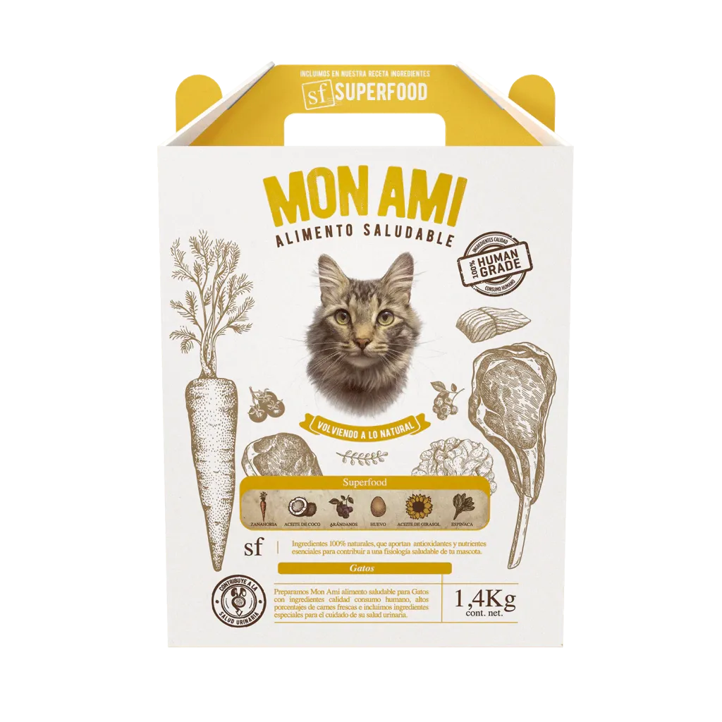 Mon Ami Alimento Gatos Human Grade c/Superfood x 1,4 Kg - Natural Life